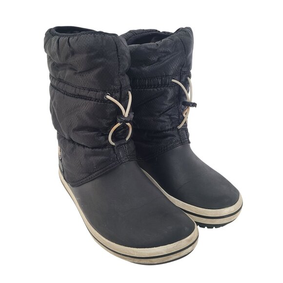 CROCS | Shoes | Crocs Womens Winter Snow Rain Puff Mid Calf Boot Black ...